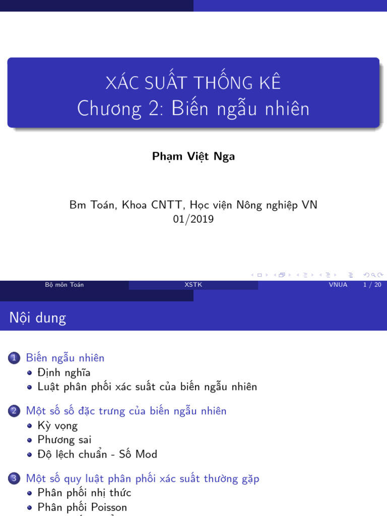 XSTK Chuong2 | PDF