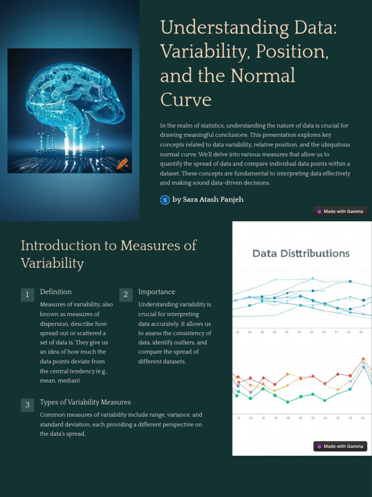 Understanding Data Variability Position and The Normal Curve | PDF ...