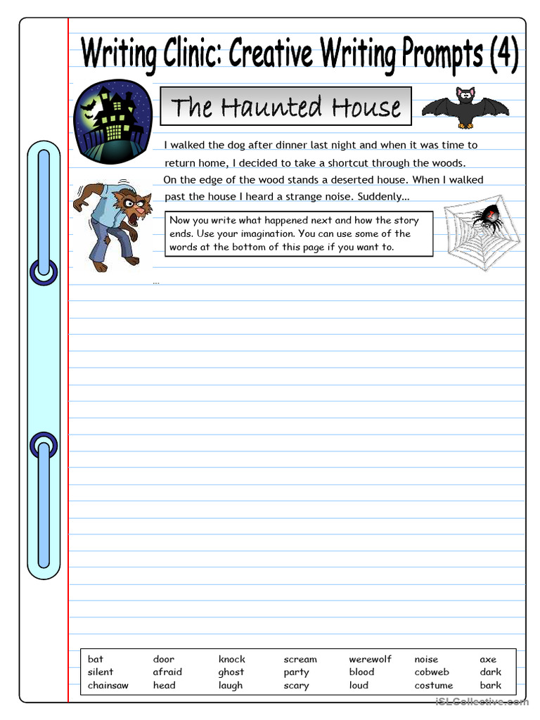 Writing Clinic - Creative Writing Prompts (4) - The Haunted House | PDF ...