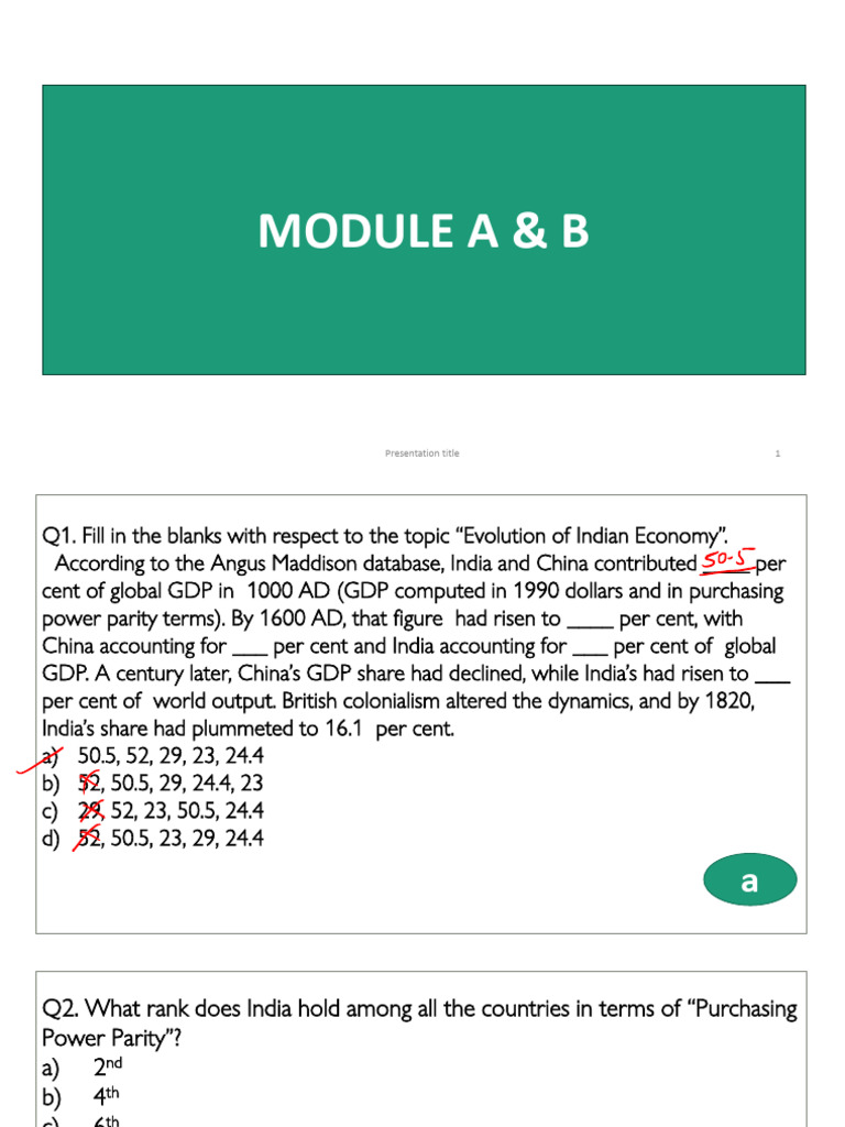 Module A & B: Presentation Title 1 | PDF | Money Supply | Interest