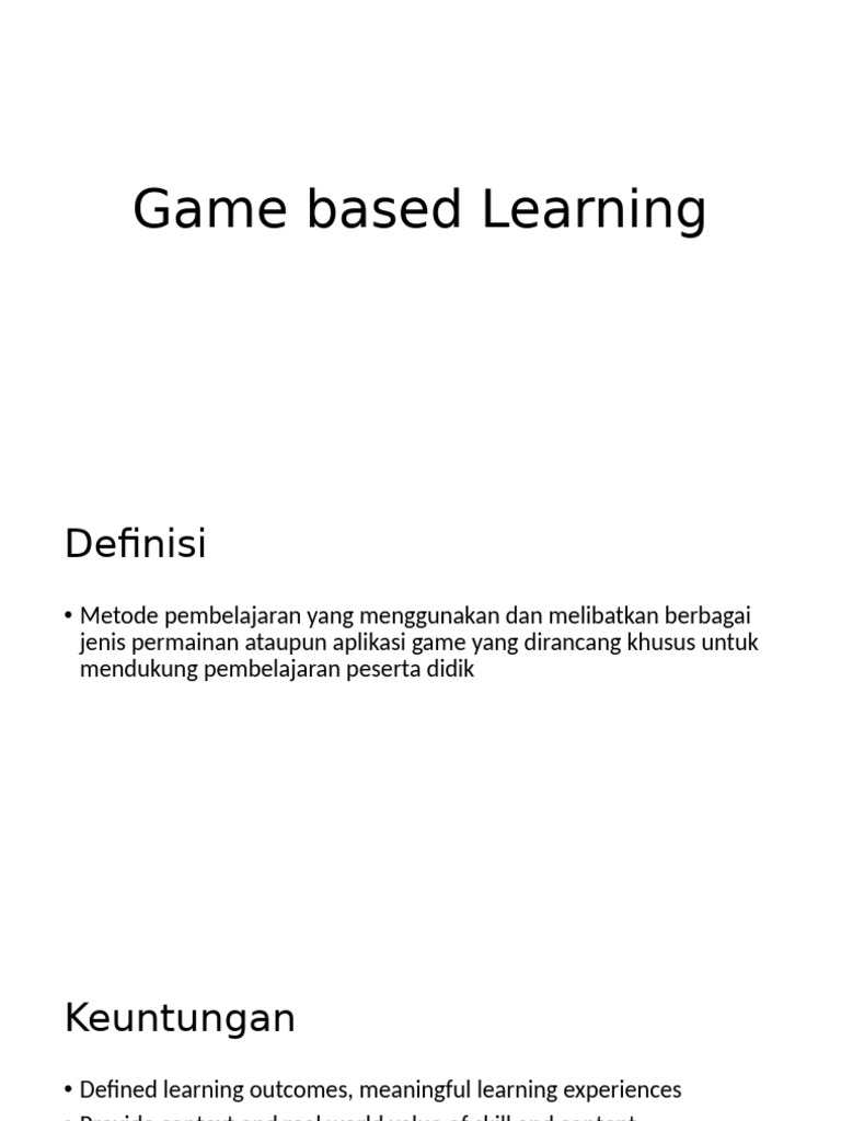 Game Based Learning | PDF