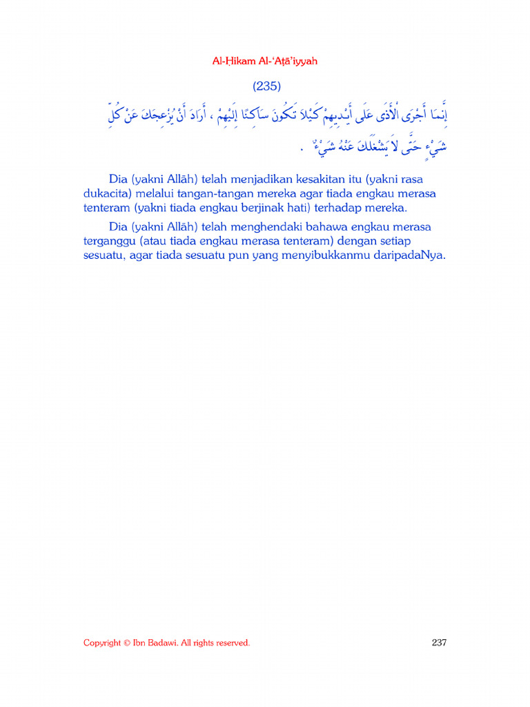 Hikam At'iyya-237 | PDF