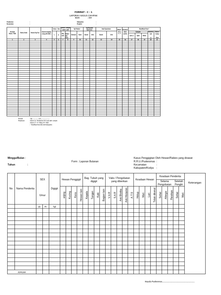 Format Kasus KLB | PDF