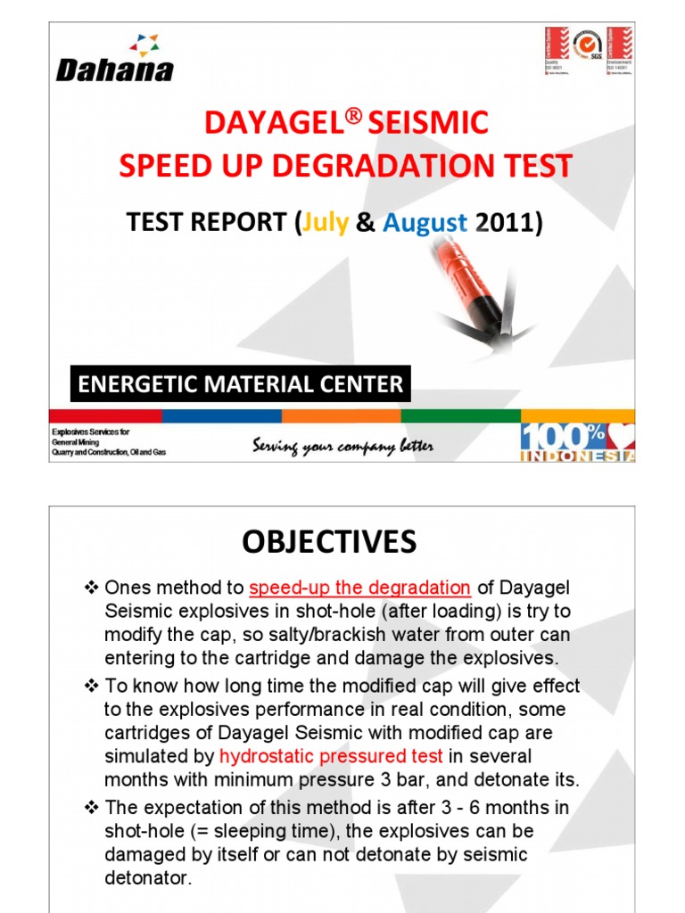 Dayagel Seismic Test Report-july-August 2011 | PDF | Cartridge ...