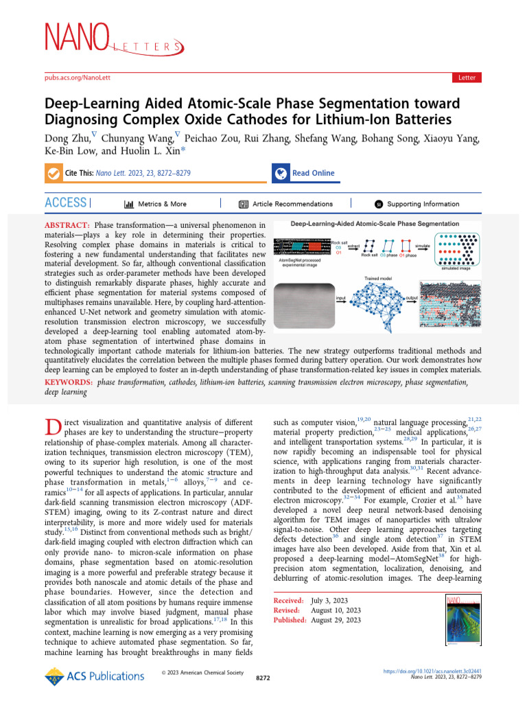 Zhu Et Al 2023 Deep Learning Aided Atomic Scale Phase Segmentation Toward Diagnosing Complex ...