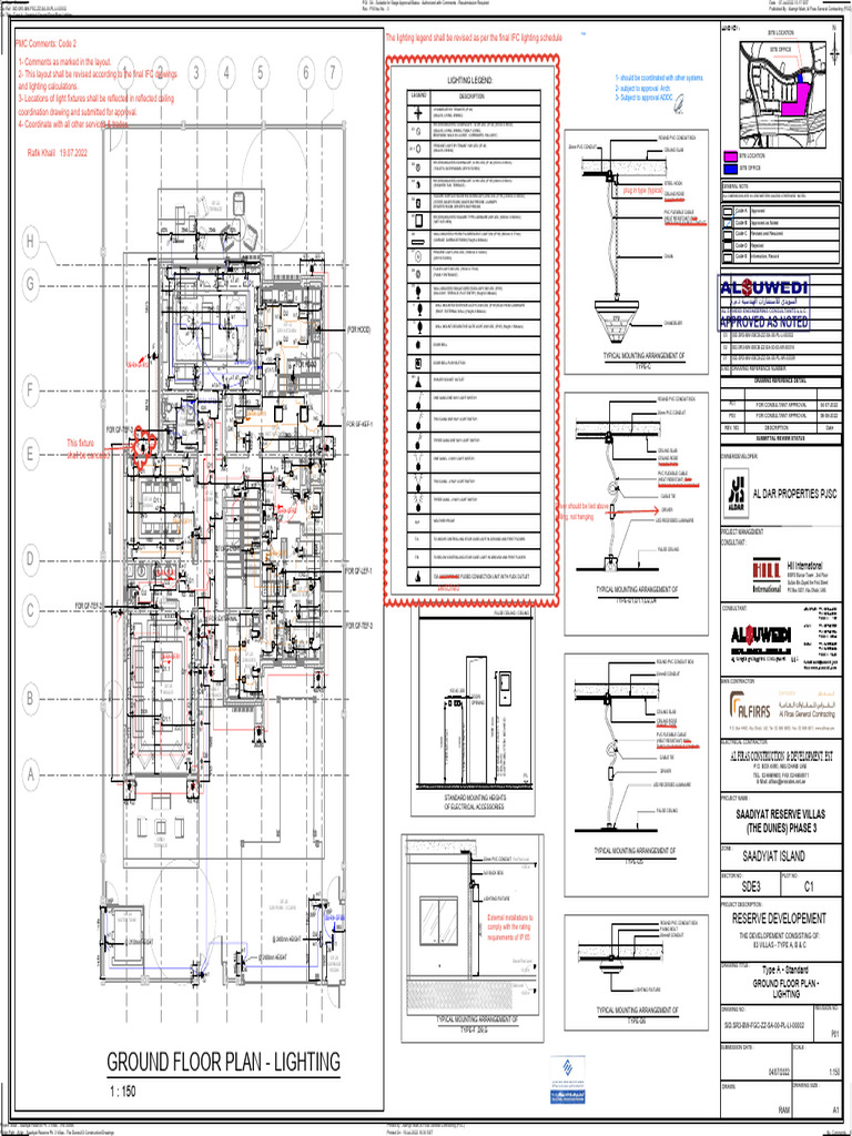 SID - sr3 BW FGC ZZ SA 00 PL LI 00002 - Type A Standard Ground Floor Plan Lighting - P01 ...