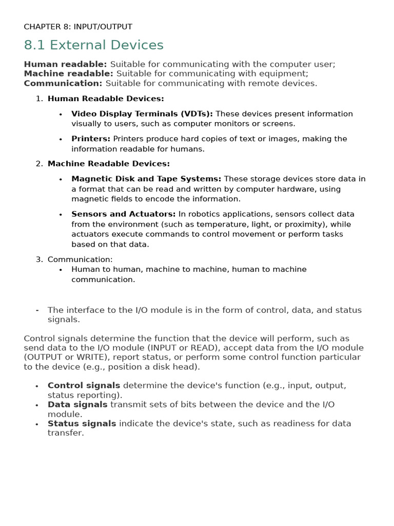 Computer Organization Chapter8 | PDF | Input/Output | Programmable Logic Controller