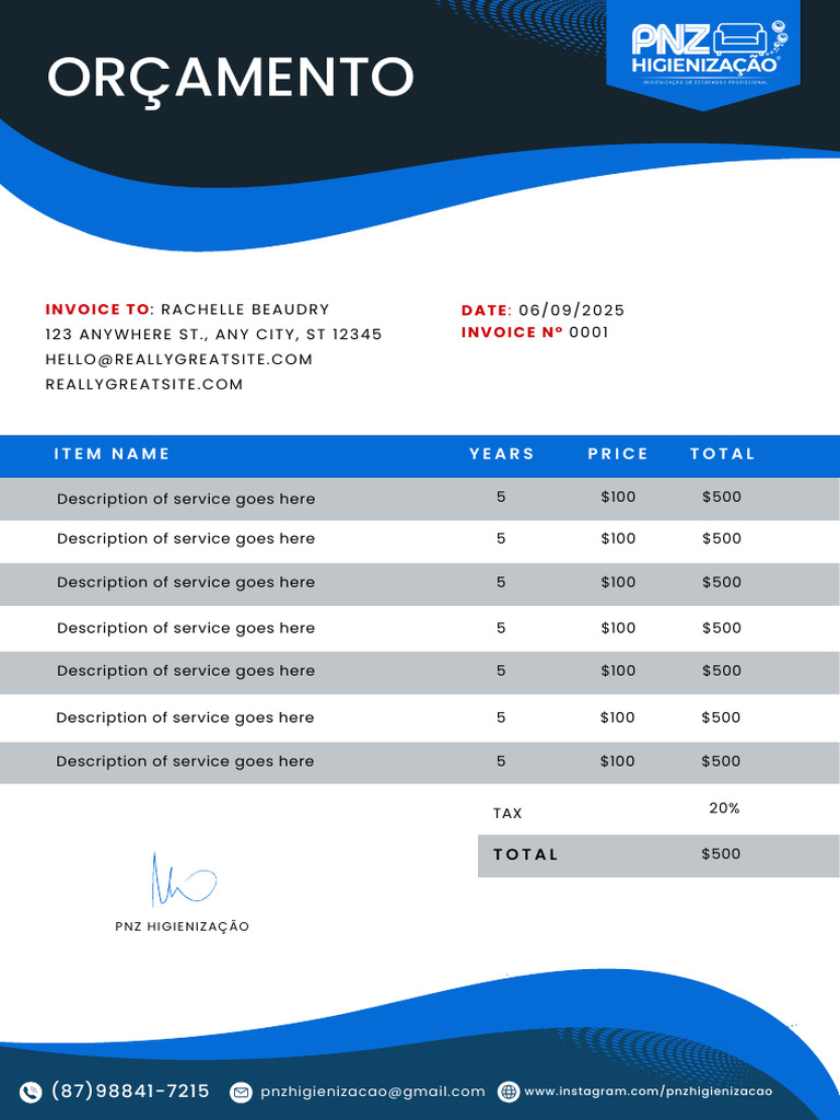 Clean Red & Blue Modern Professional Business Invoice - 20241031 ...