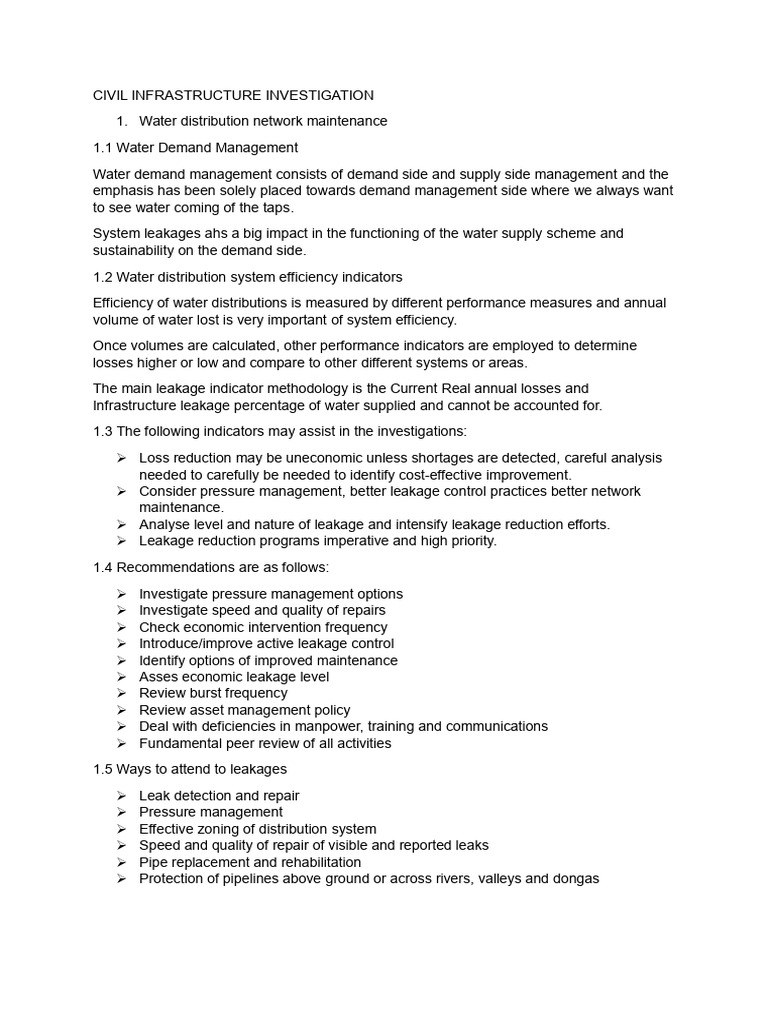 Civil Infrastructure Investigations | PDF