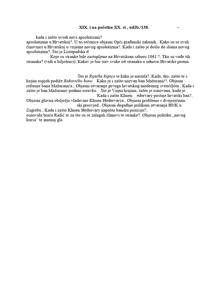 Pitanja Za 7. Razred, 4. Test | PDF