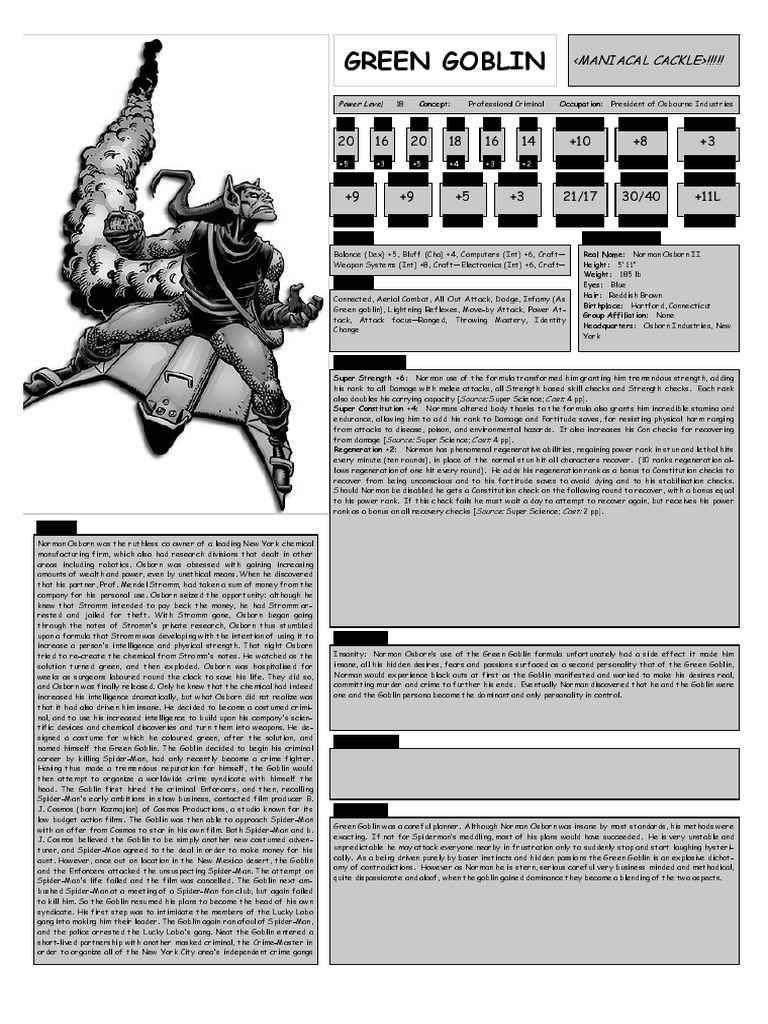 MM Green Goblin | PDF | Spider Man
