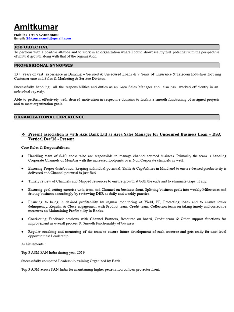 Naukri AmitKumar (21y 0m) | PDF | Loans | Audit