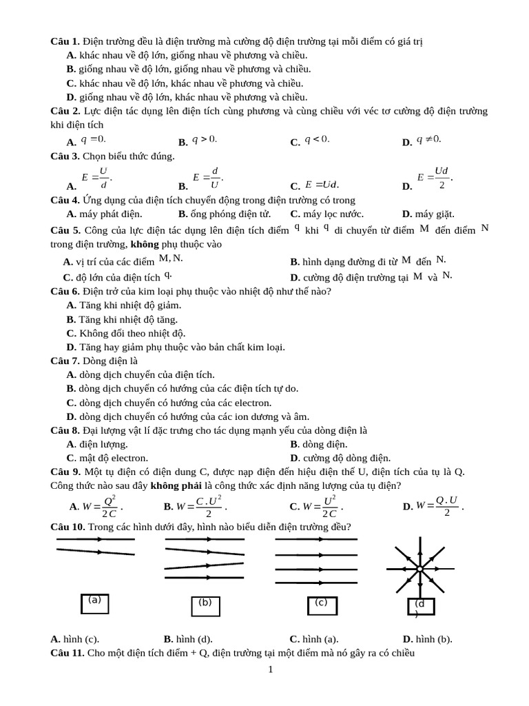 Đáp An - CK2 - Đề-Cương - Vật-lý-11NC | PDF