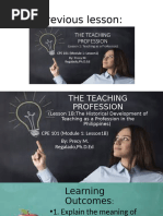 The Historical Development of Teaching As A Profession in The ...