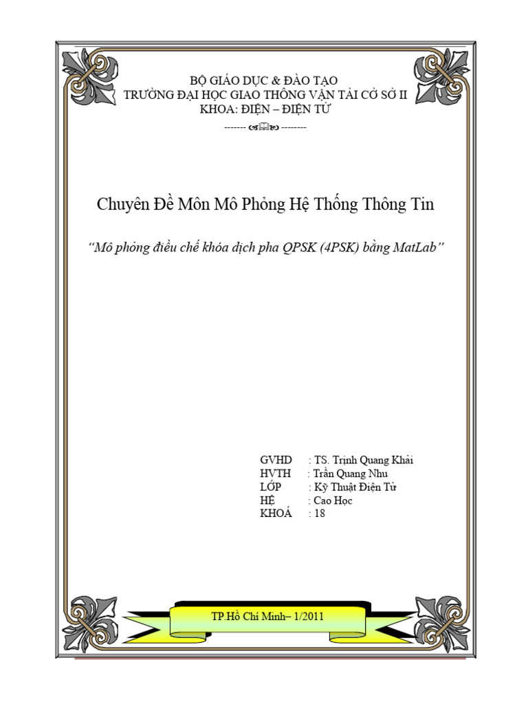 (123doc) - Mo-Phong-Dieu-Che-Khoa-Dich-Pha-Qpsk-4psk-Bang-Matlab | PDF