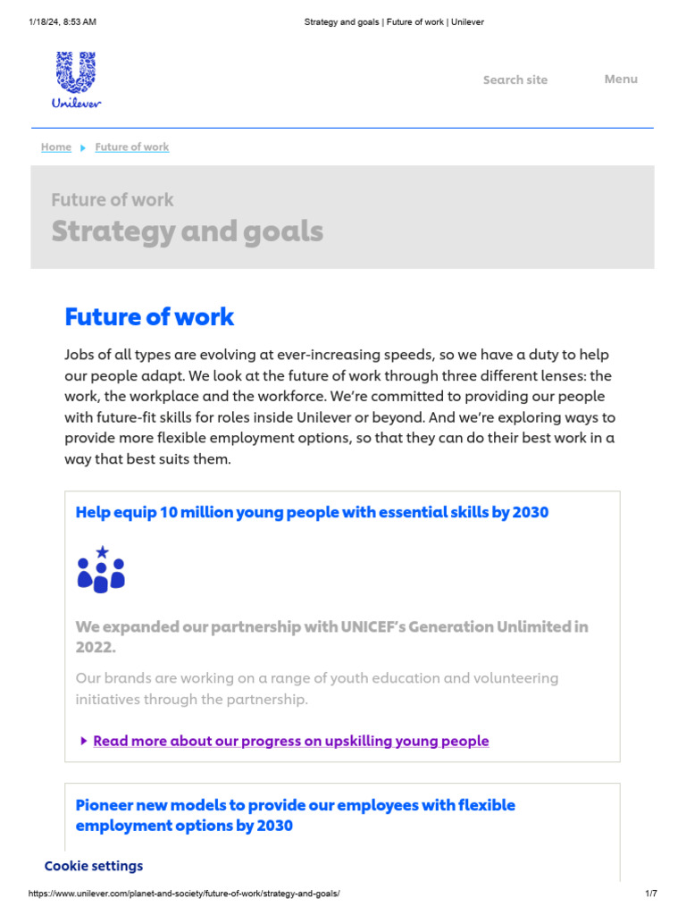 Unilever's U-Work and Future Employment | PDF | Employment | Economies