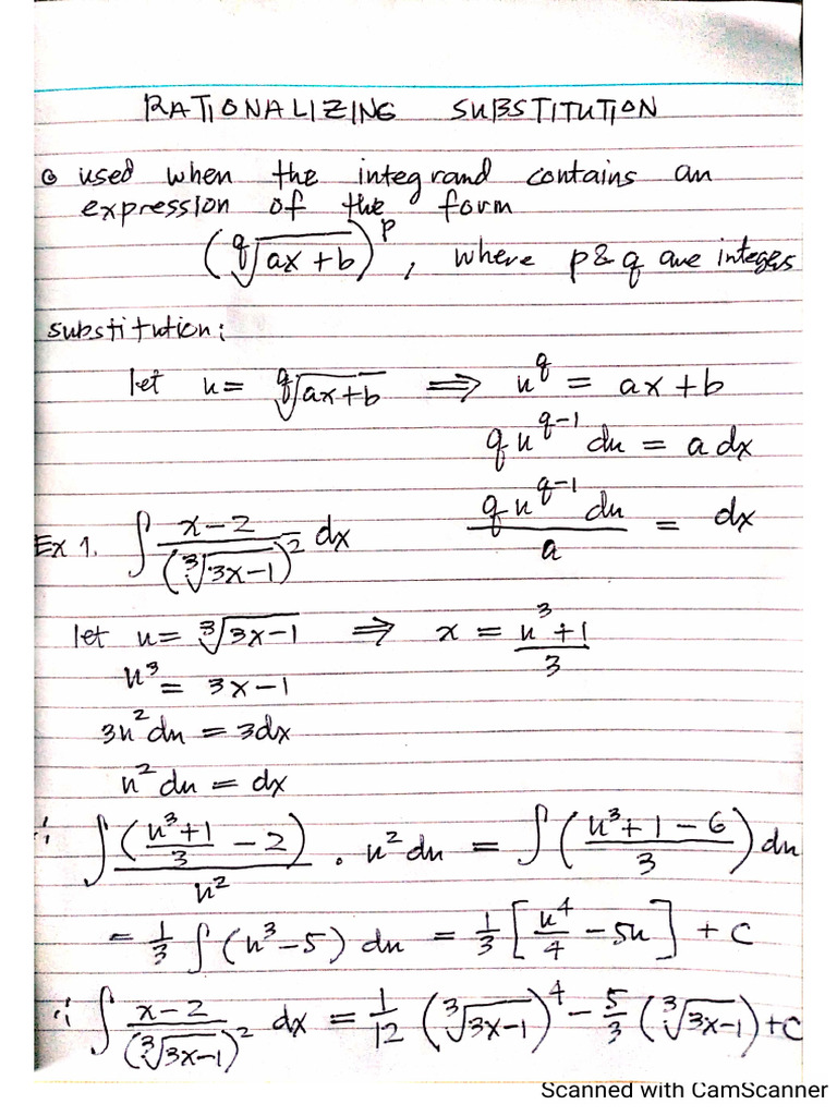 Rationalizing-Substitution | PDF