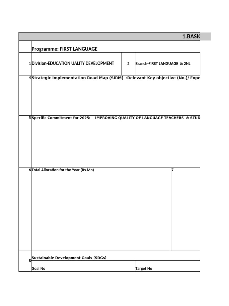 Action Plan Format 2025 On New AIP | PDF | Performance Indicator