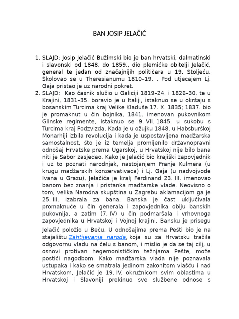 Ban Josip Jelačić | PDF