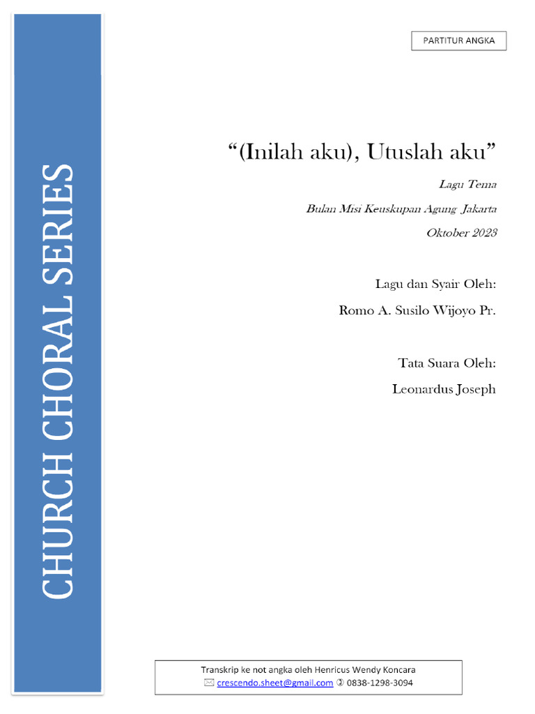Inilah Aku, Utuslah Aku (SATB) | PDF