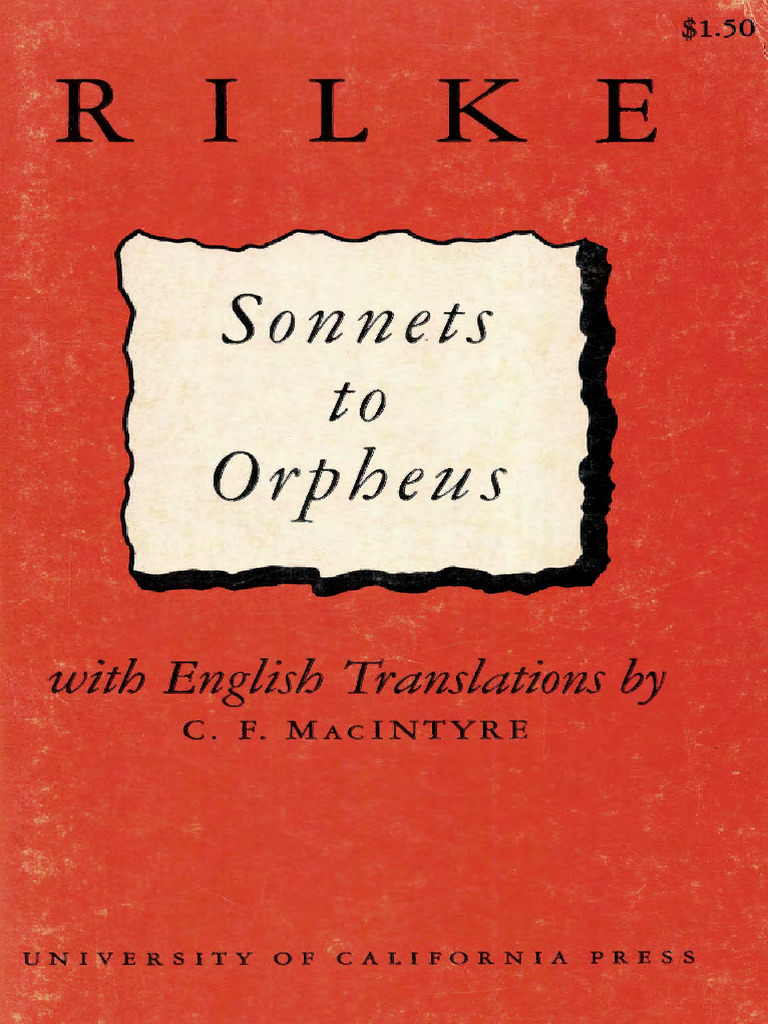 Rilke, Rainer Maria - Sonnets To Orpheus (English, German) | PDF ...