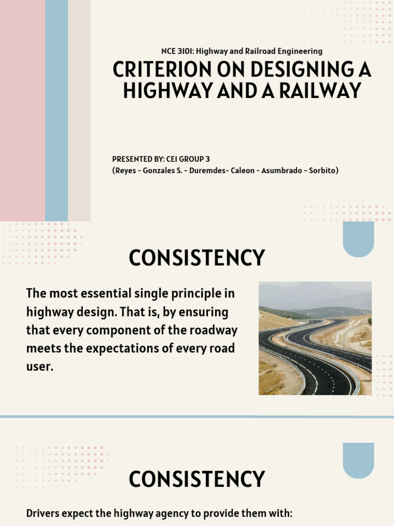 Group 3 Criterion On Designing | PDF | Traffic | Road