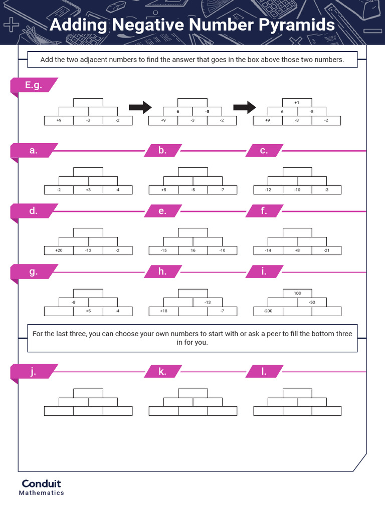 Cfe M 1700692292 Adding Negative Numbers Pyramids - Ver - 1 | PDF
