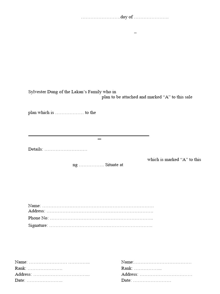 Sale Agreement For Don & Chyke | PDF | Law | Home & Garden