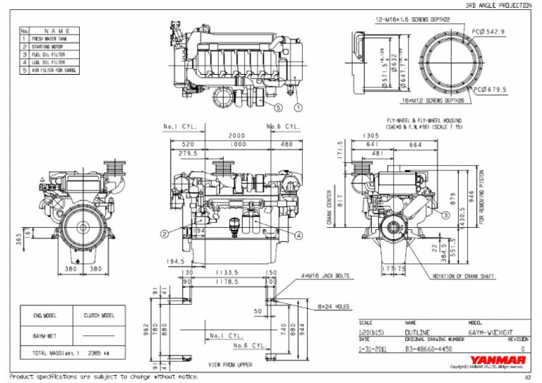 YANMAR 6AYM-WET-Model | PDF