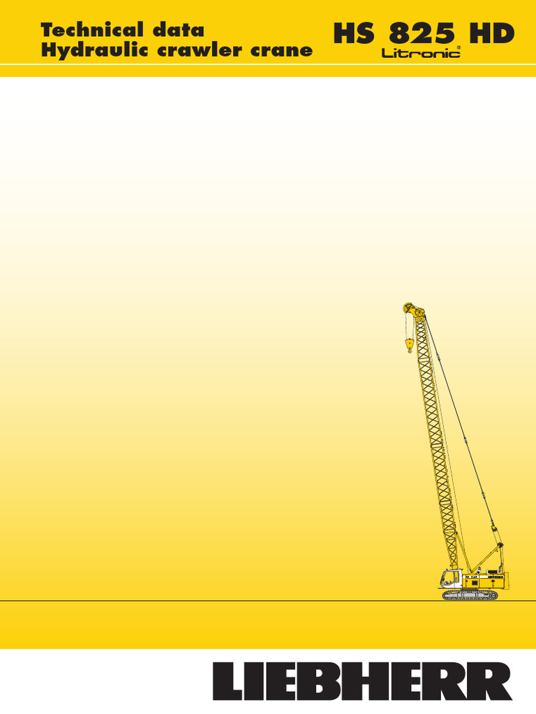 Liebherr Hs 825 HD 180kw Data Sheet Specifications English 10352581 ...