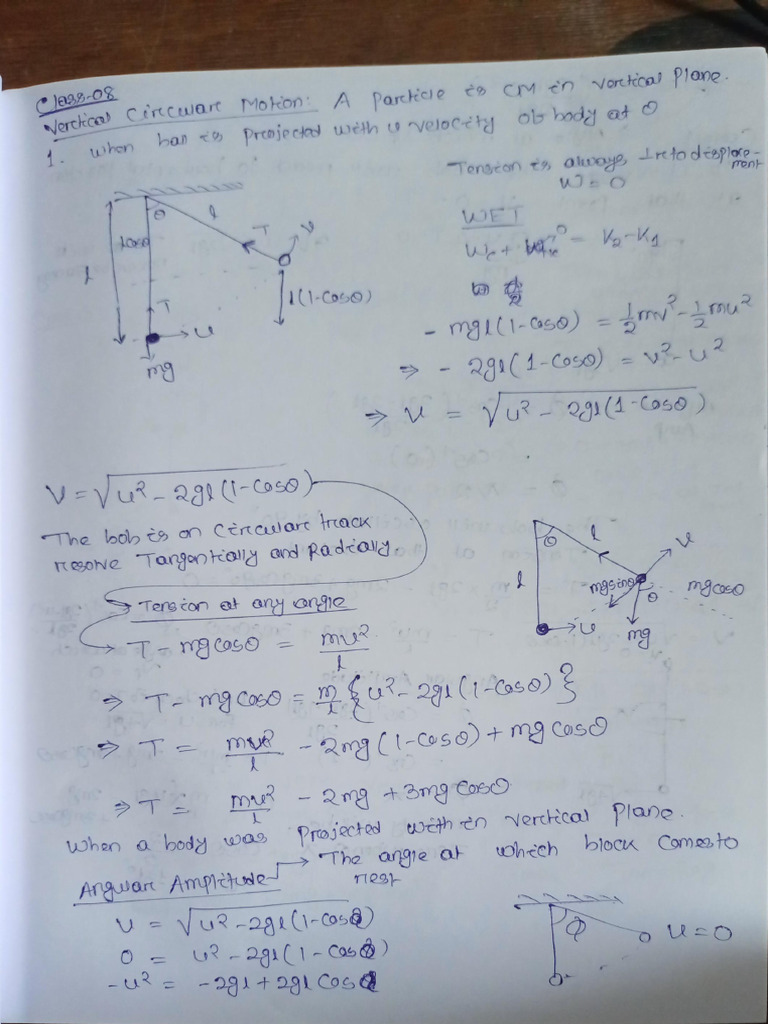 Vertical Circular Motion | PDF