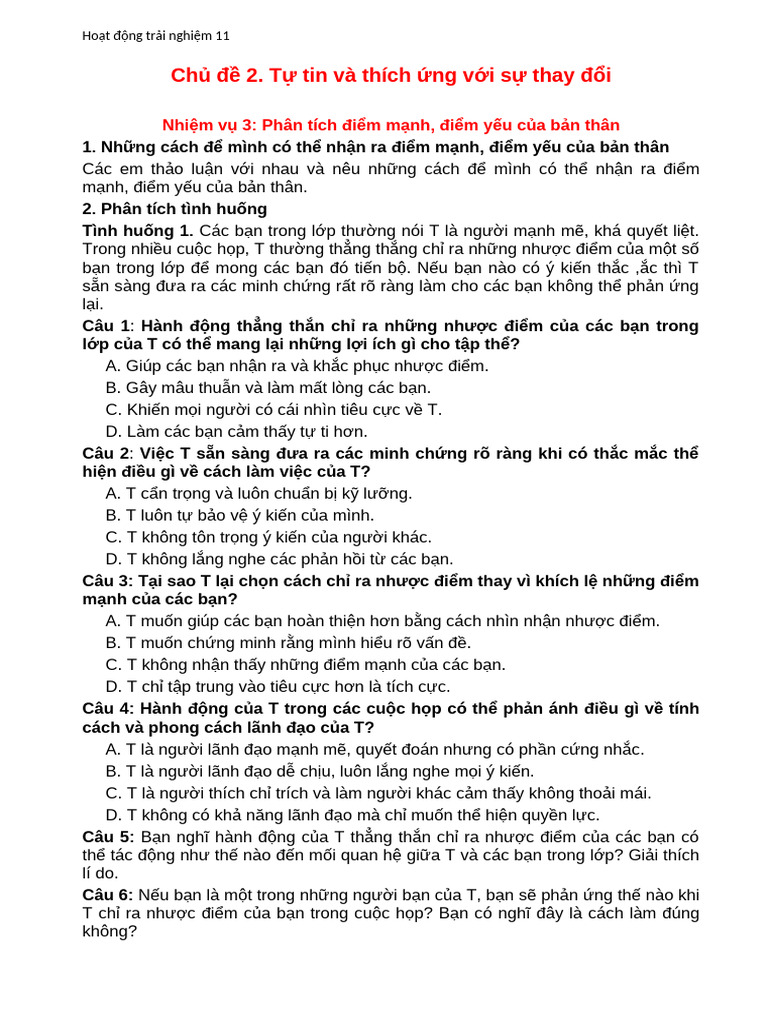 HS - Chủ đề 2-nv3.4 | PDF