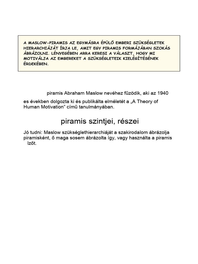Az Emberi Szükségletek Rendszere-1686892274 | PDF