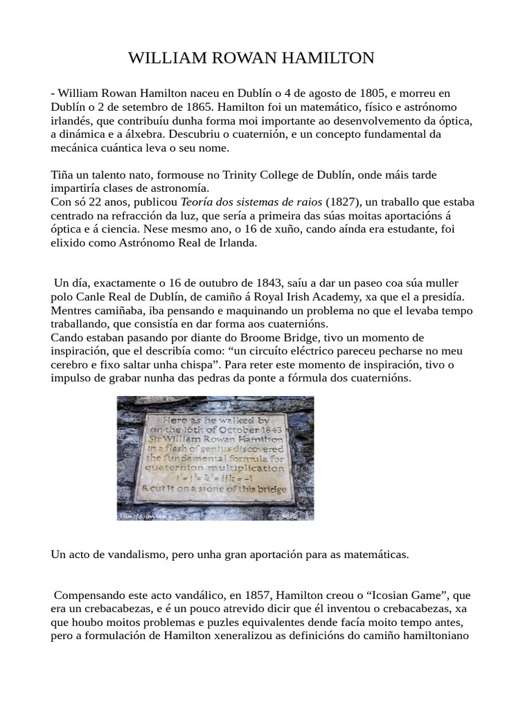 Hamilton Matemático | PDF