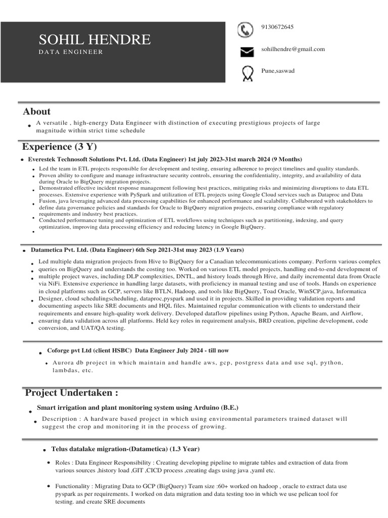 Data Engineer: Cloud & ETL Expertise | PDF | Cloud Computing | Apache Hadoop