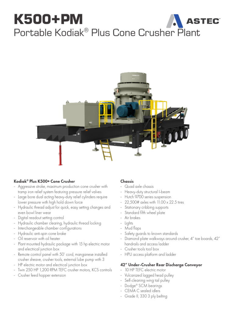 Portable Cone k500 PM Spec Sheet English | PDF | Vehicles | Motor Vehicle
