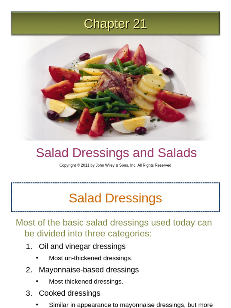 Ch21 Salads | PDF | Salad | Mayonnaise