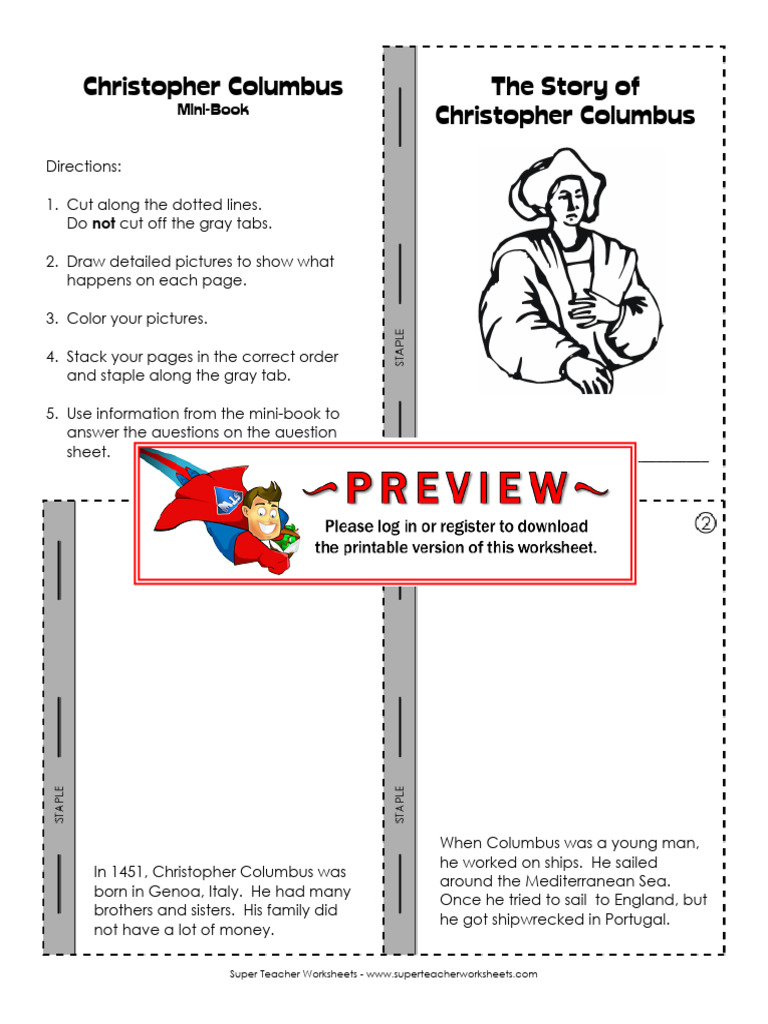 Columbus Mini Book | PDF | Christopher Columbus | Water Transport