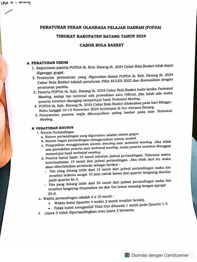 Peraturan Popda 2024 | PDF