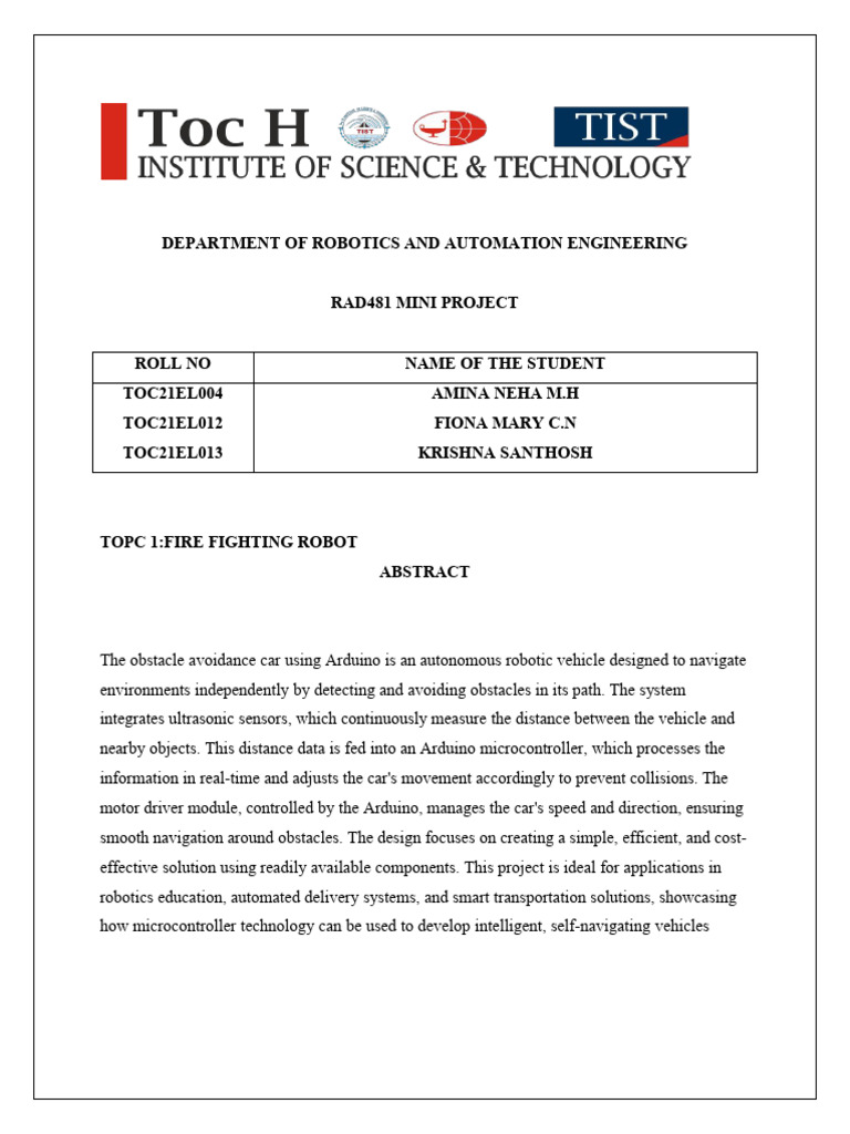 Minor Project | PDF | Robotics | Robot