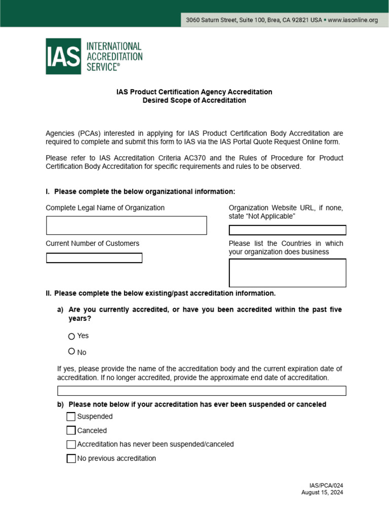 IAS - PCA - 024 - Desired Scope of Accreditation For PCA - 20240815 ...