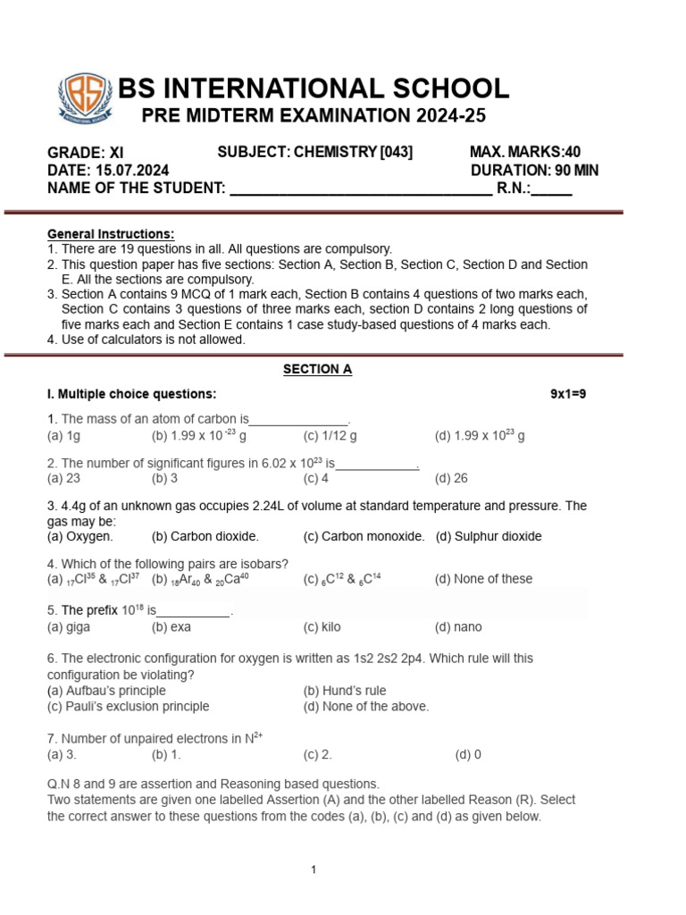 G11 Chemistry | PDF | Electromagnetic Radiation | Atoms