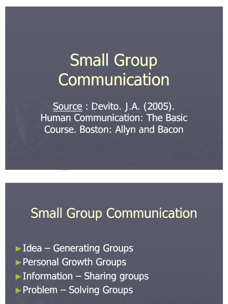 Lecture 12 - Small Group Communication | PDF | Brainstorming | Applied ...