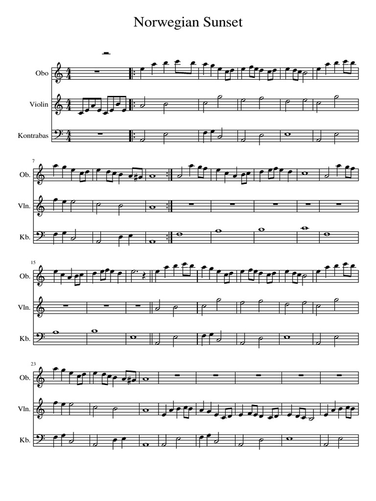 Norwegian Sunset-Nodeark Og Stemmer | PDF