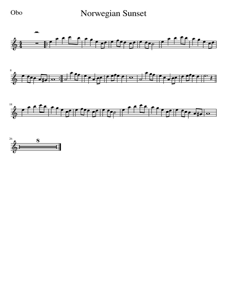 Norwegian Sunset Obo | PDF