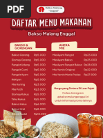 Menu Aroem Resto Jakarta Terbaru | PDF