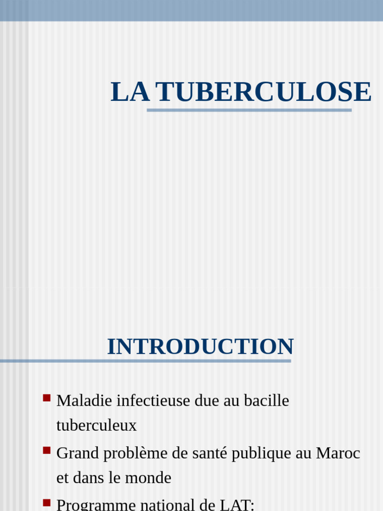 Tuberculose | PDF | Tuberculose | Épidémiologie