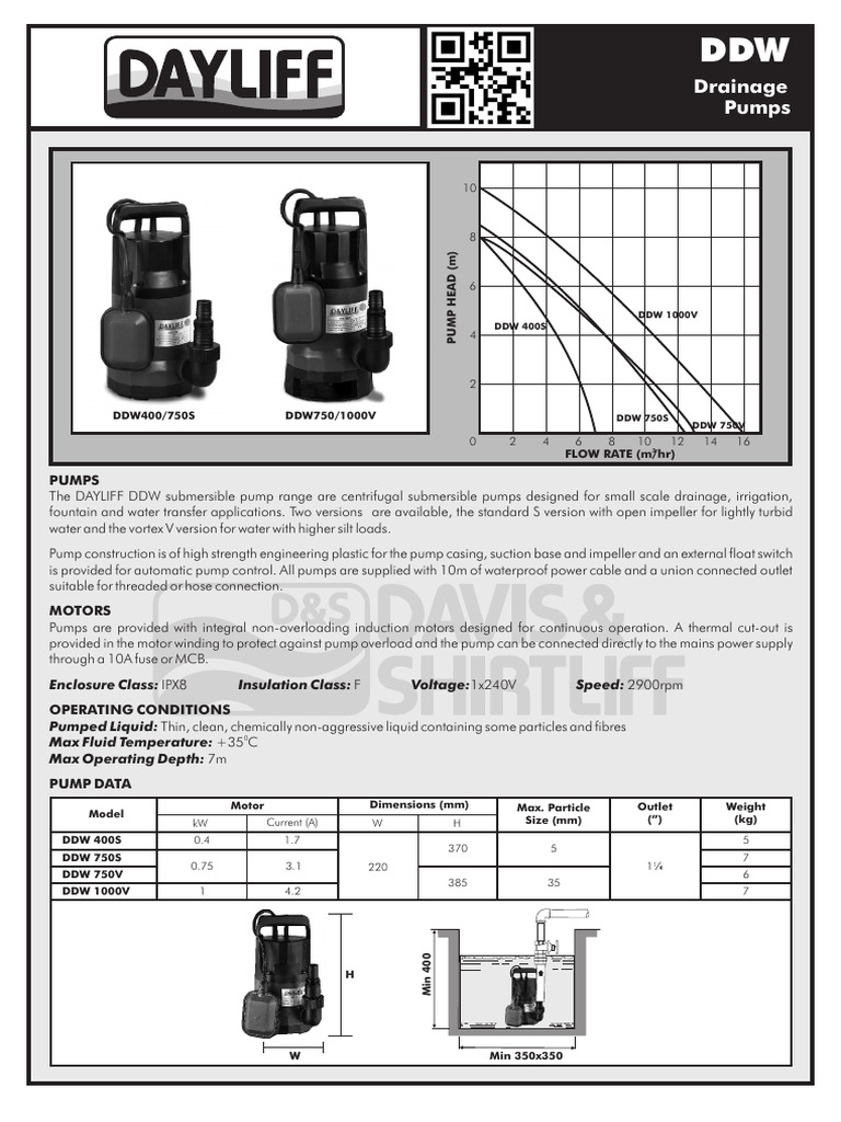 DDW Water Pumps | PDF | Pump | Manufactured Goods