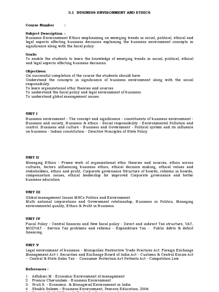 BHU MBA Economics Syllabus Overview | PDF | Consumer Behaviour ...