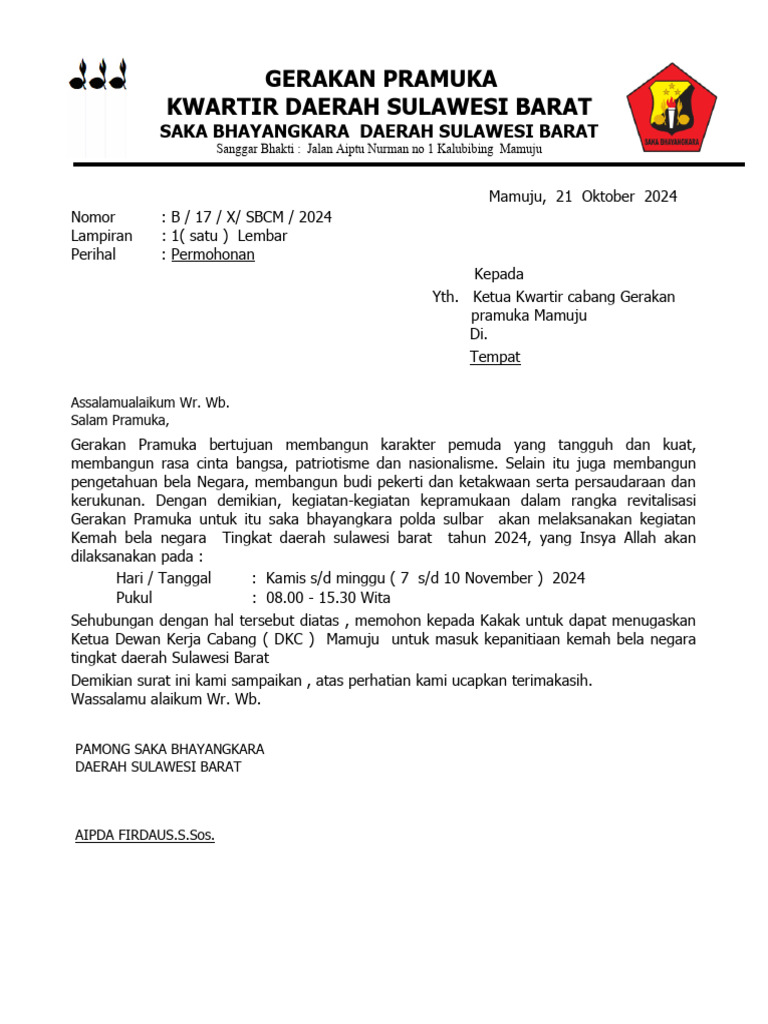 Surat DKC Mamuju | PDF